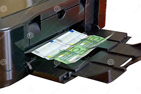 Printer printing money stock vector. Illustration of inkjet - 16929034