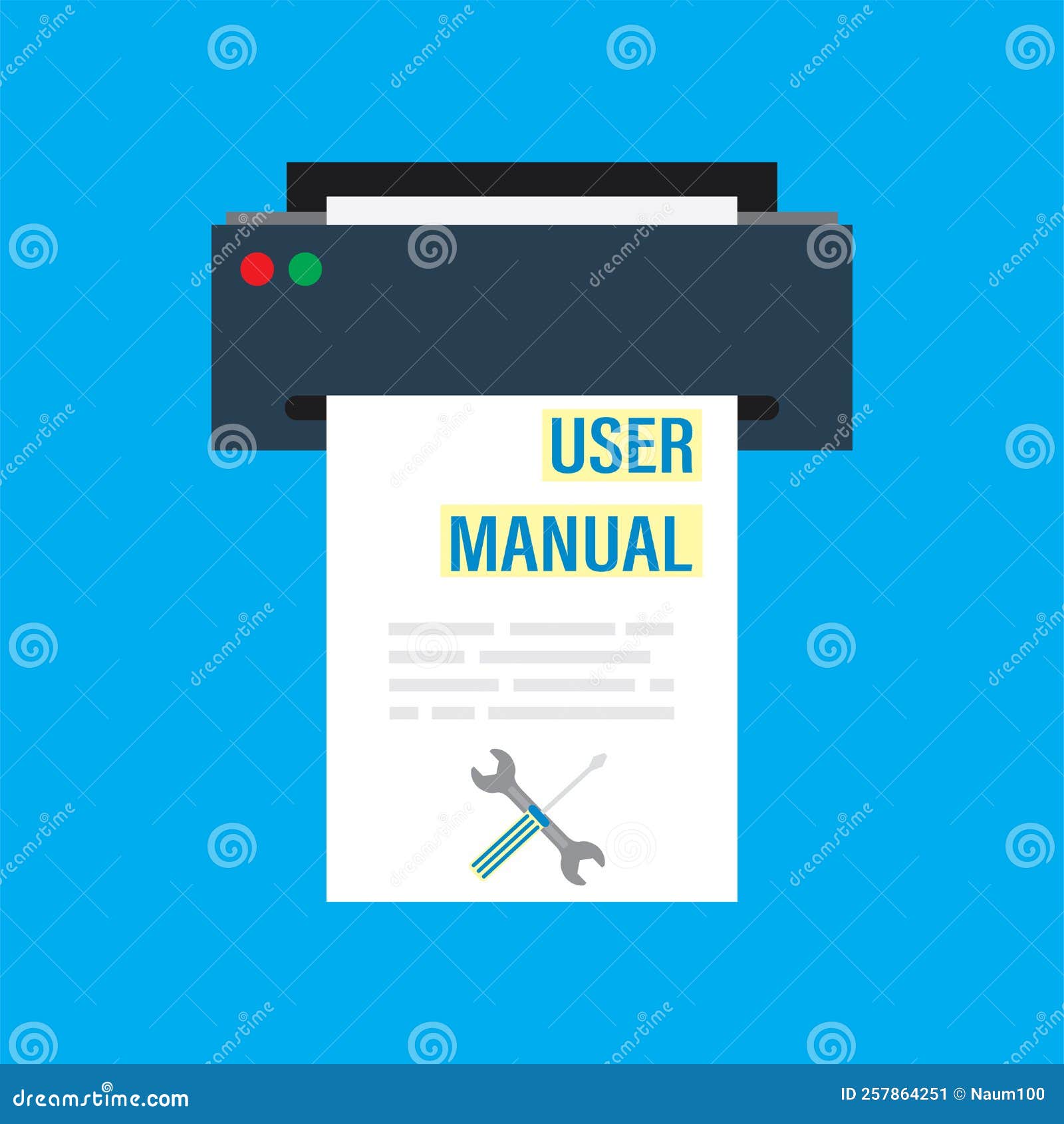 Printer Prints Cover Page for User Manual. FAQ, User Guide or Textbook ...