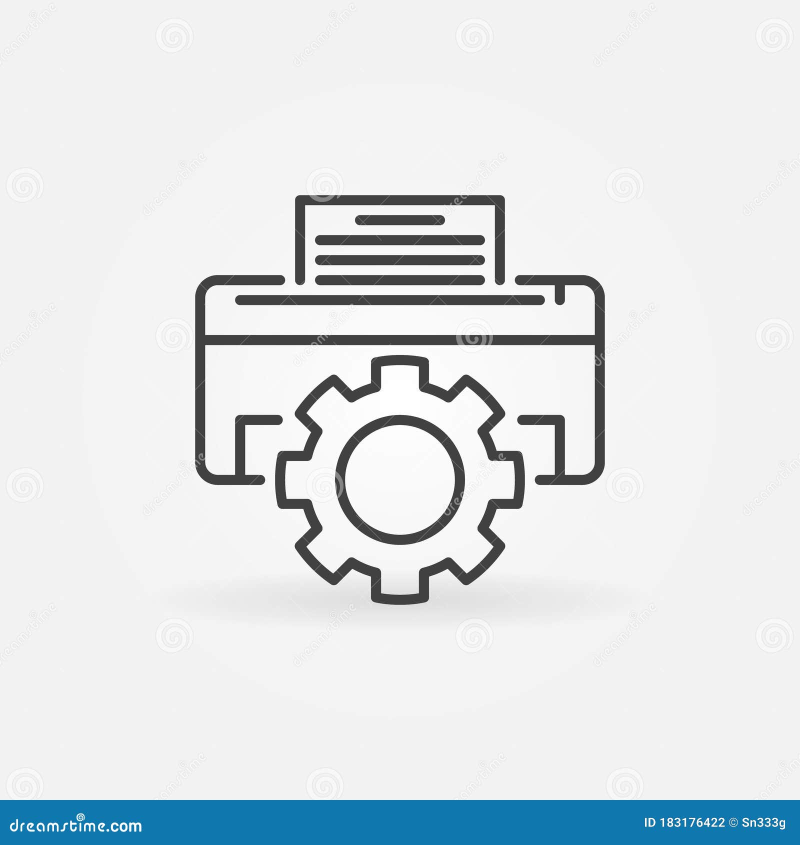 Printer Repair Vector Concept Icon in Outline Style Stock Vector ...