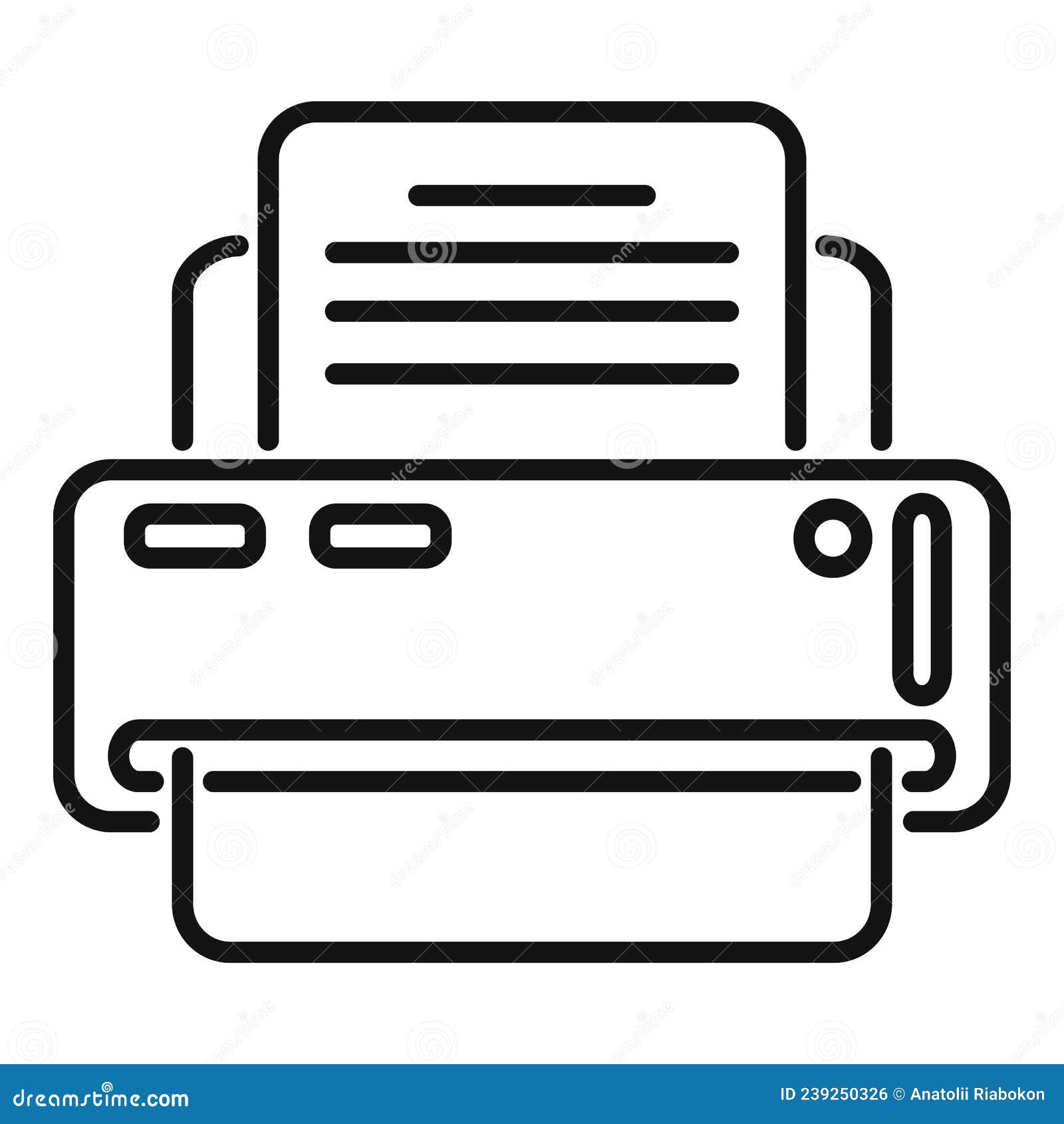 Printer Report Icon Outline Vector. Business Document Stock Vector ...