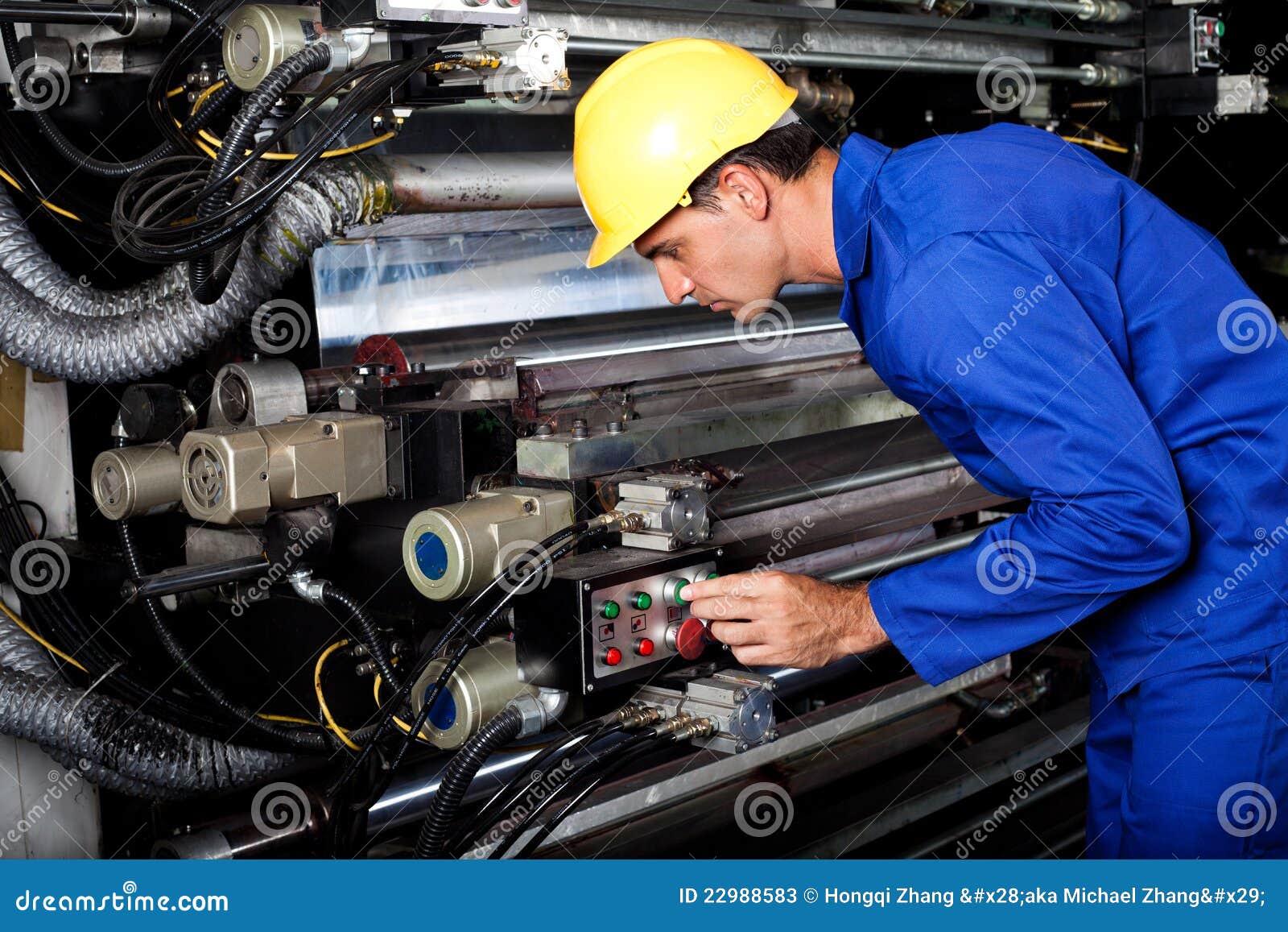 Printer Running Printing Machine Stock Image - Image of adjusting ...
