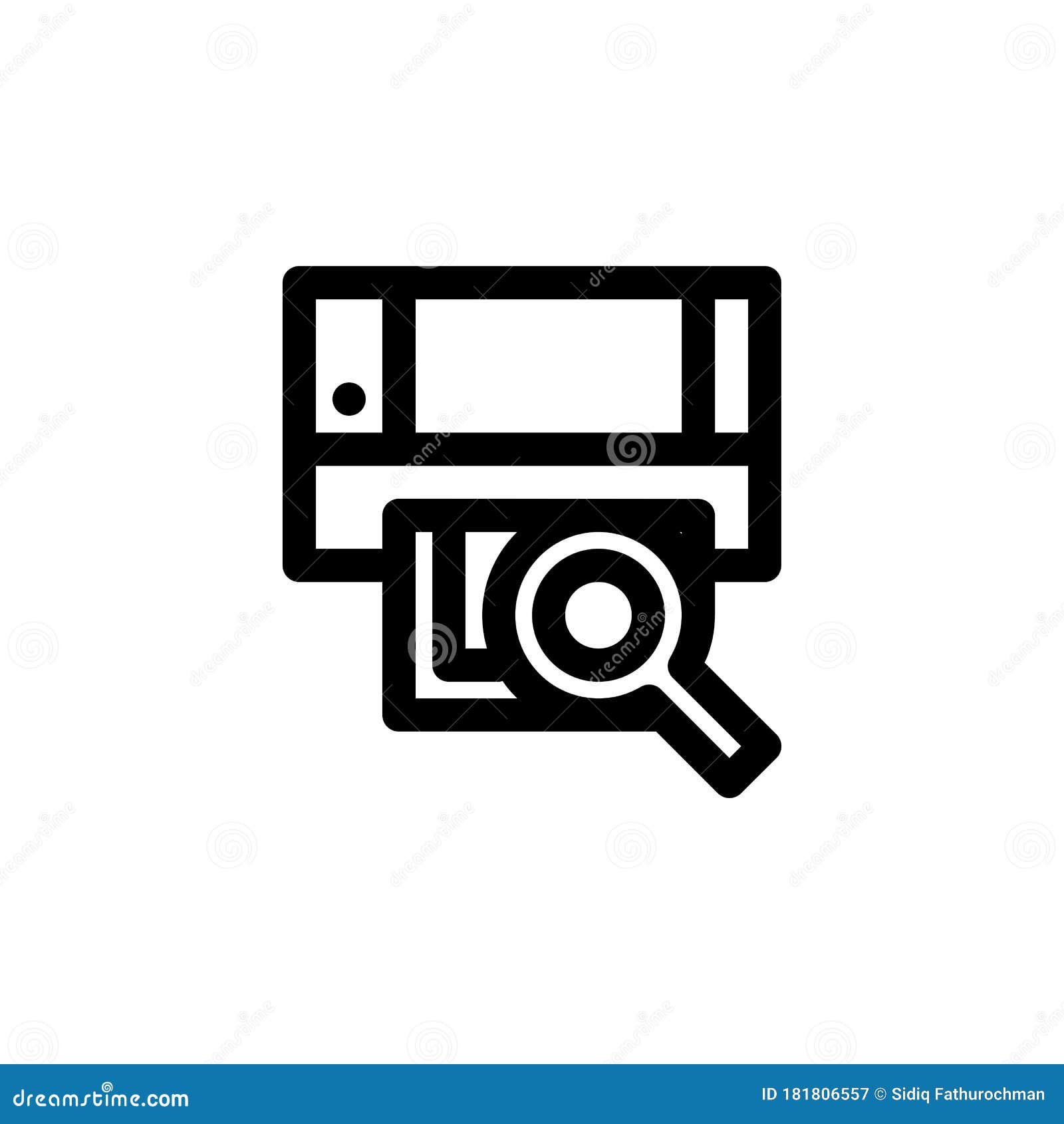 Printer Scan Icon stock vector. Illustration of device - 181806557