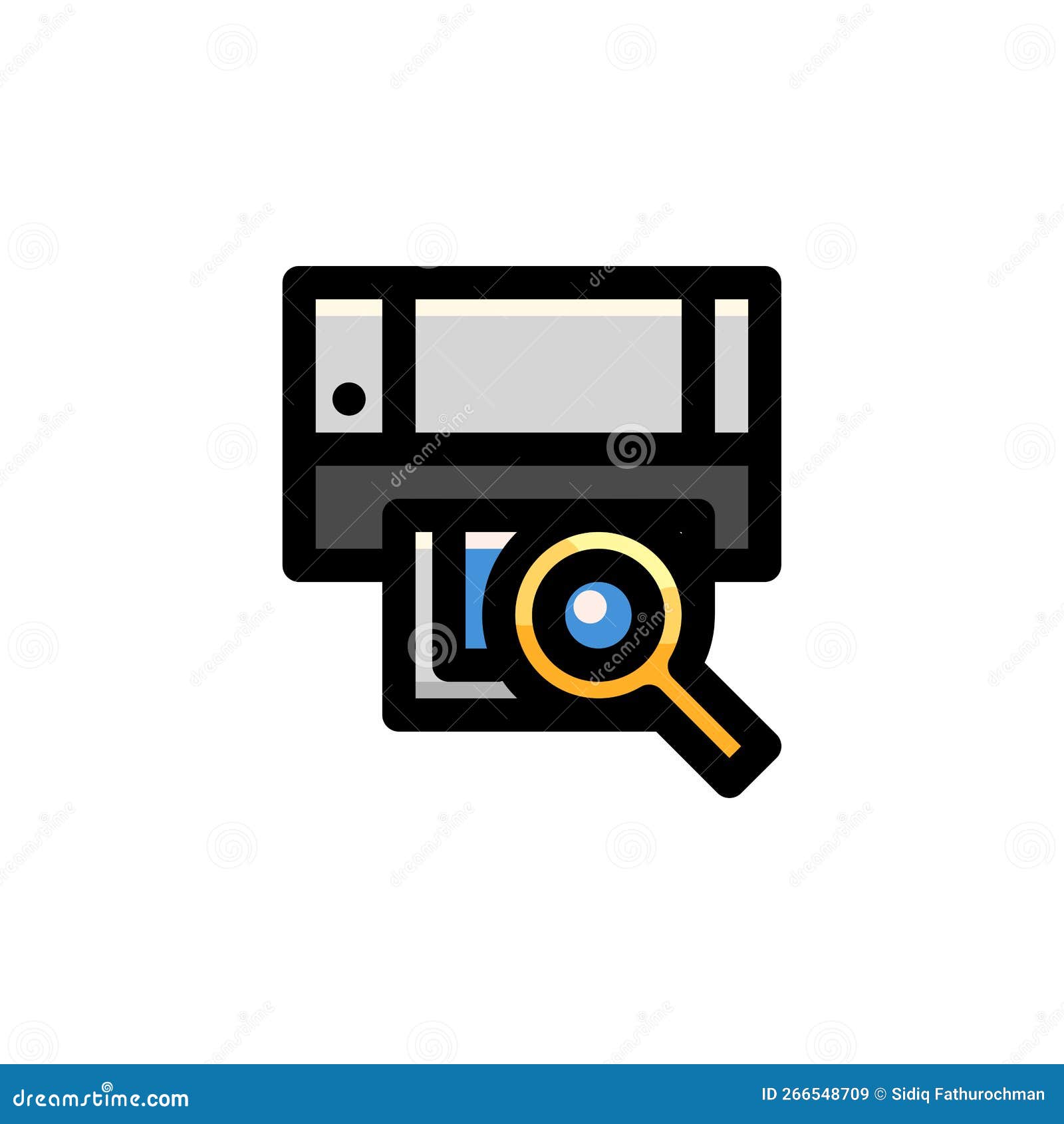 Printer Scan Icon stock vector. Illustration of business - 266548709