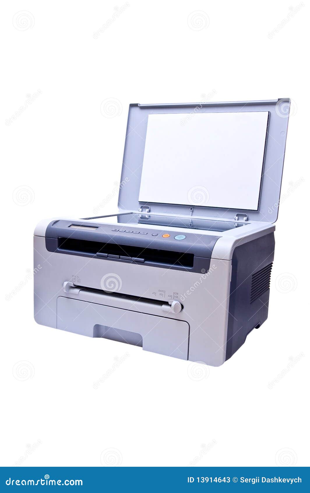 Printer, scanner stock image. Image of office, paper - 13914643