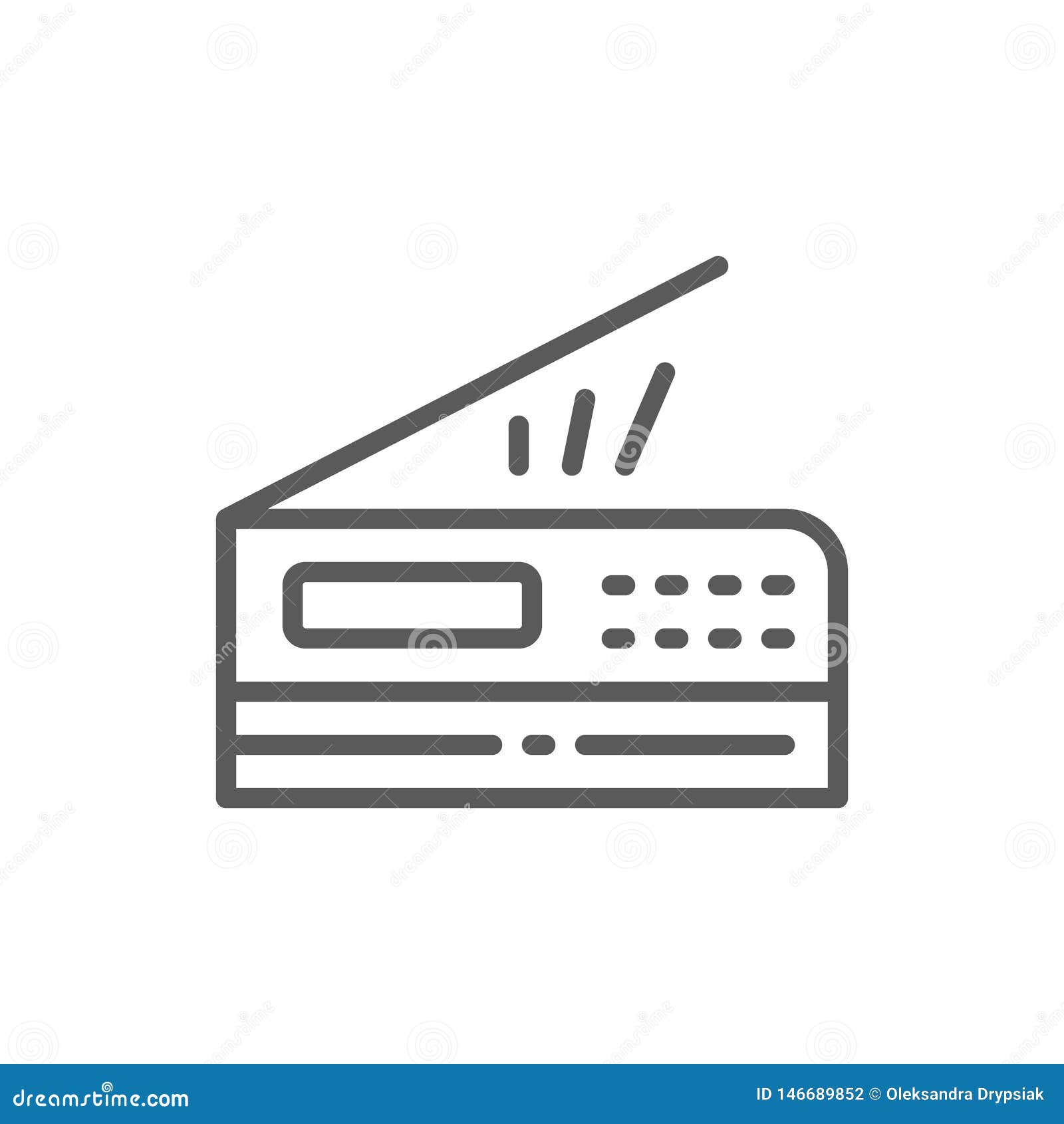Printer, Scanner, Copier Line Icon. Stock Vector - Illustration of line ...