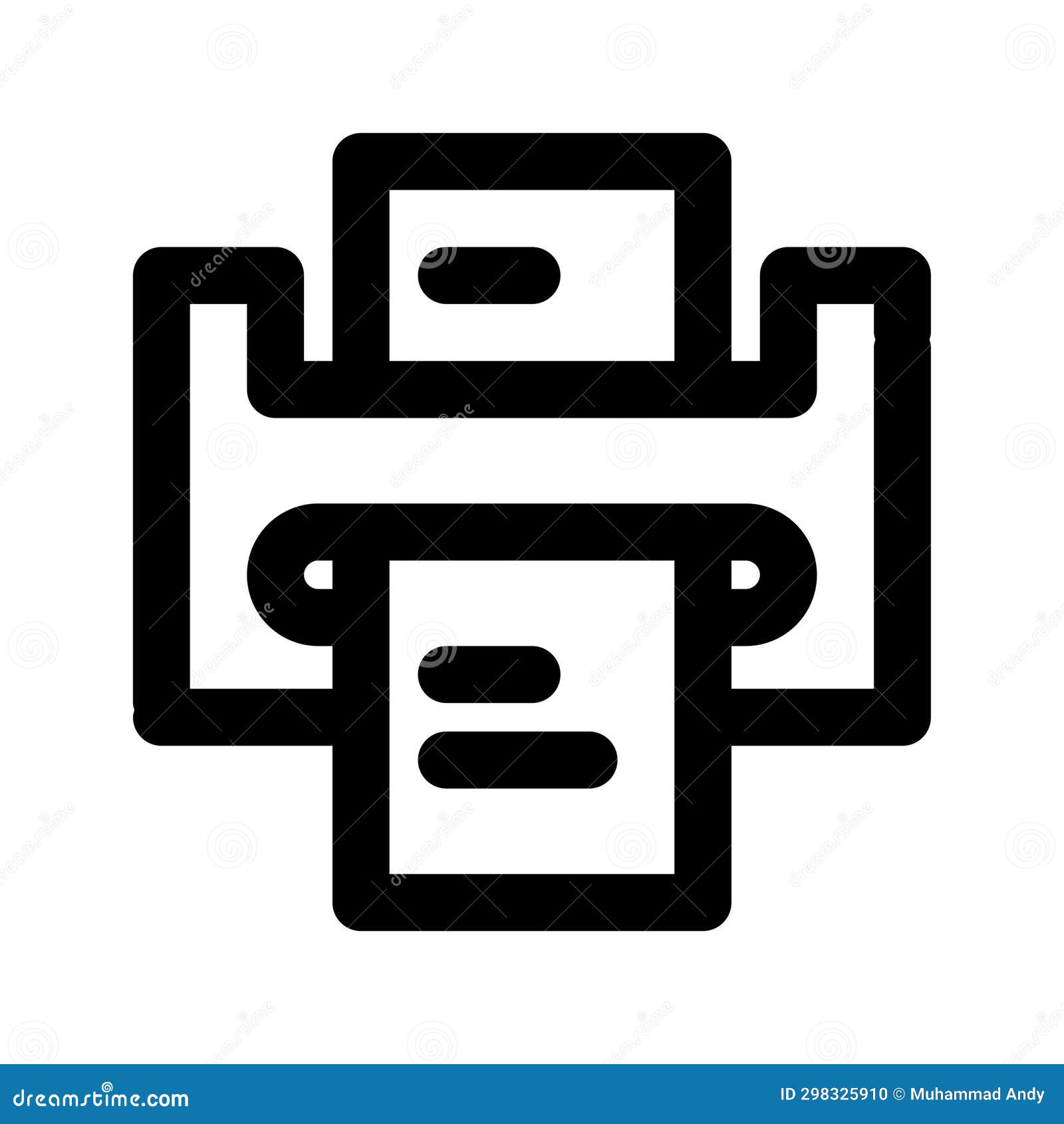 Printer Scanner Icon. Editable Bold Outline Design. Vector Illustration ...