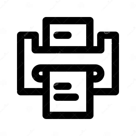 Printer Scanner Icon. Editable Bold Outline Design. Vector Illustration ...
