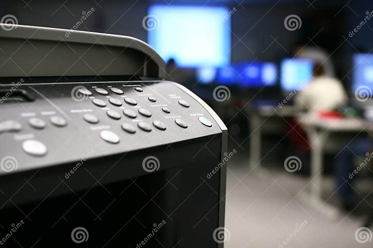Printer in School Classroom Stock Photo - Image of classroom, screen ...