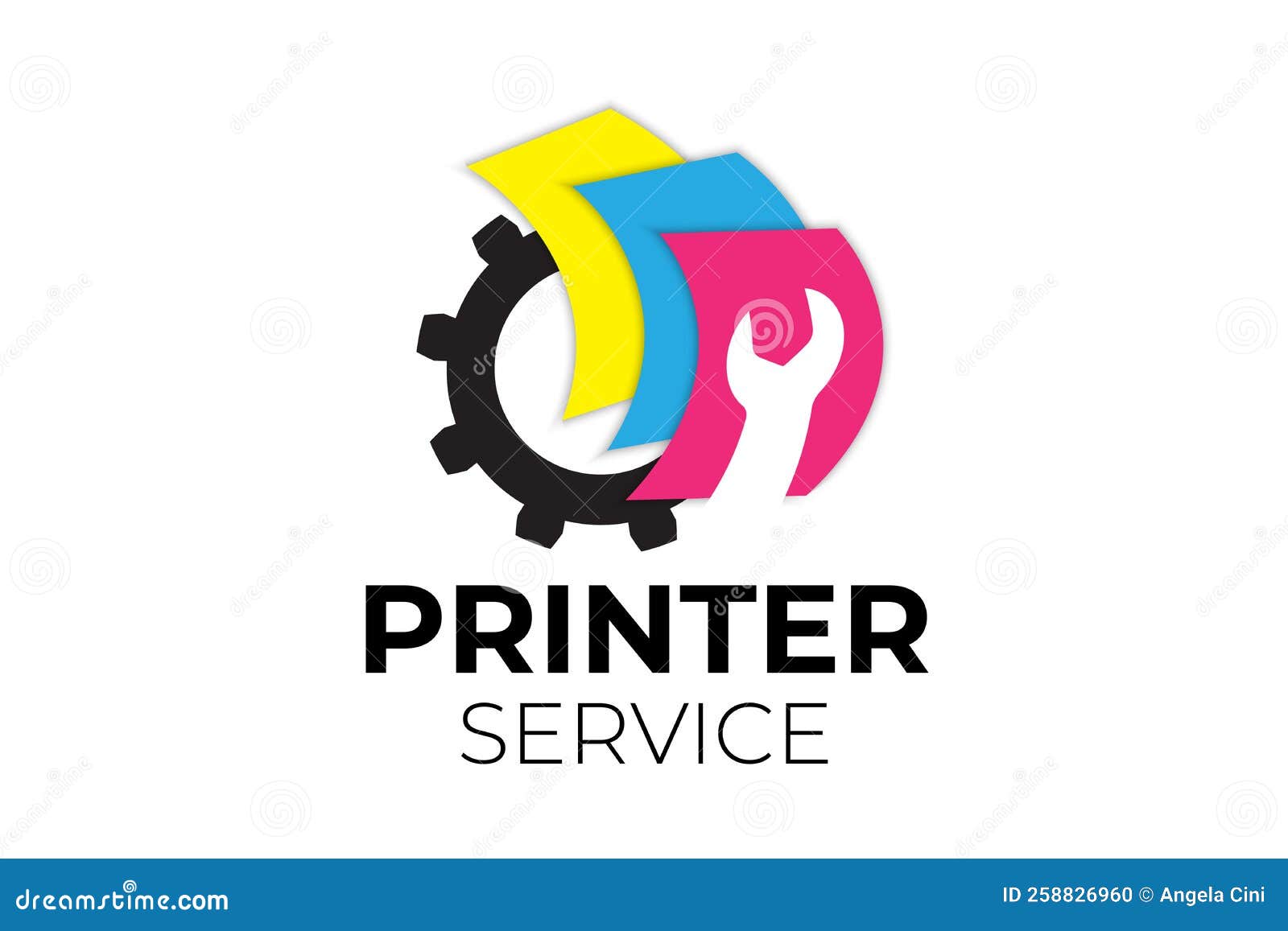 Printer Service Logo Design Vector Stock Vector - Illustration of professional, offset: 258826960