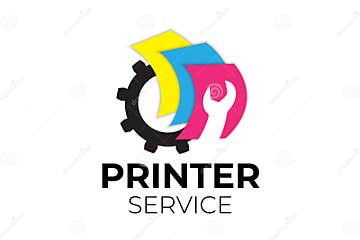 Printer Service Logo Design Vector Stock Vector - Illustration of ...