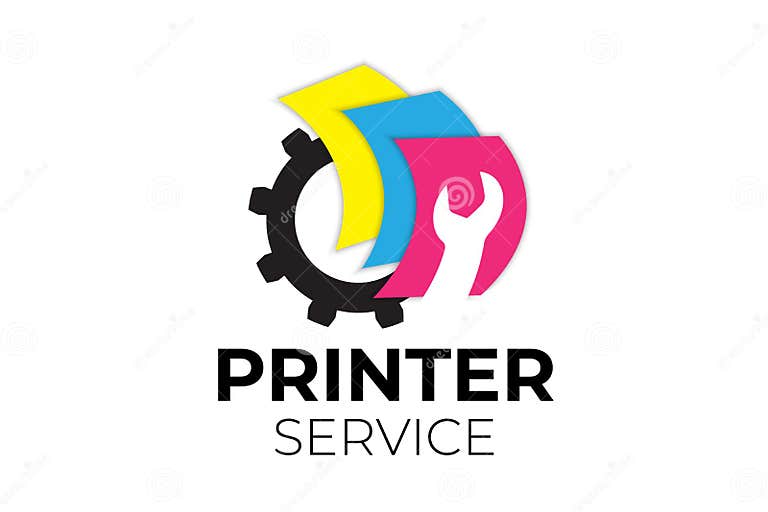 Printer Service Logo Design Vector Stock Vector - Illustration of ...