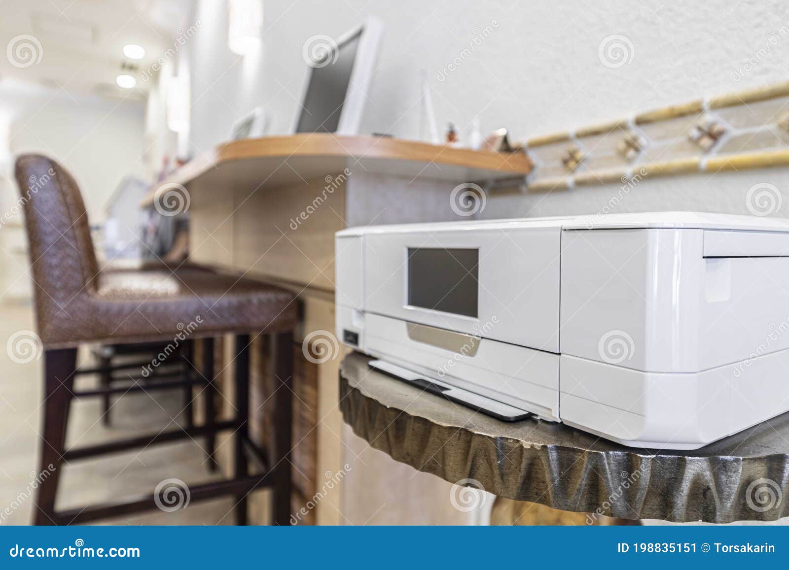 Printer Service To Hotel Customers Stock Image - Image of glass ...