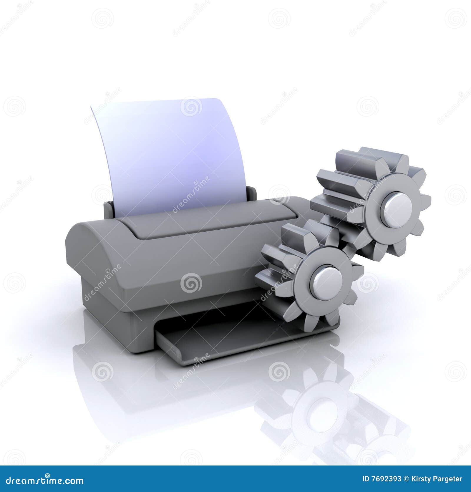 Printer settings icon stock illustration. Illustration of symbol - 7692393