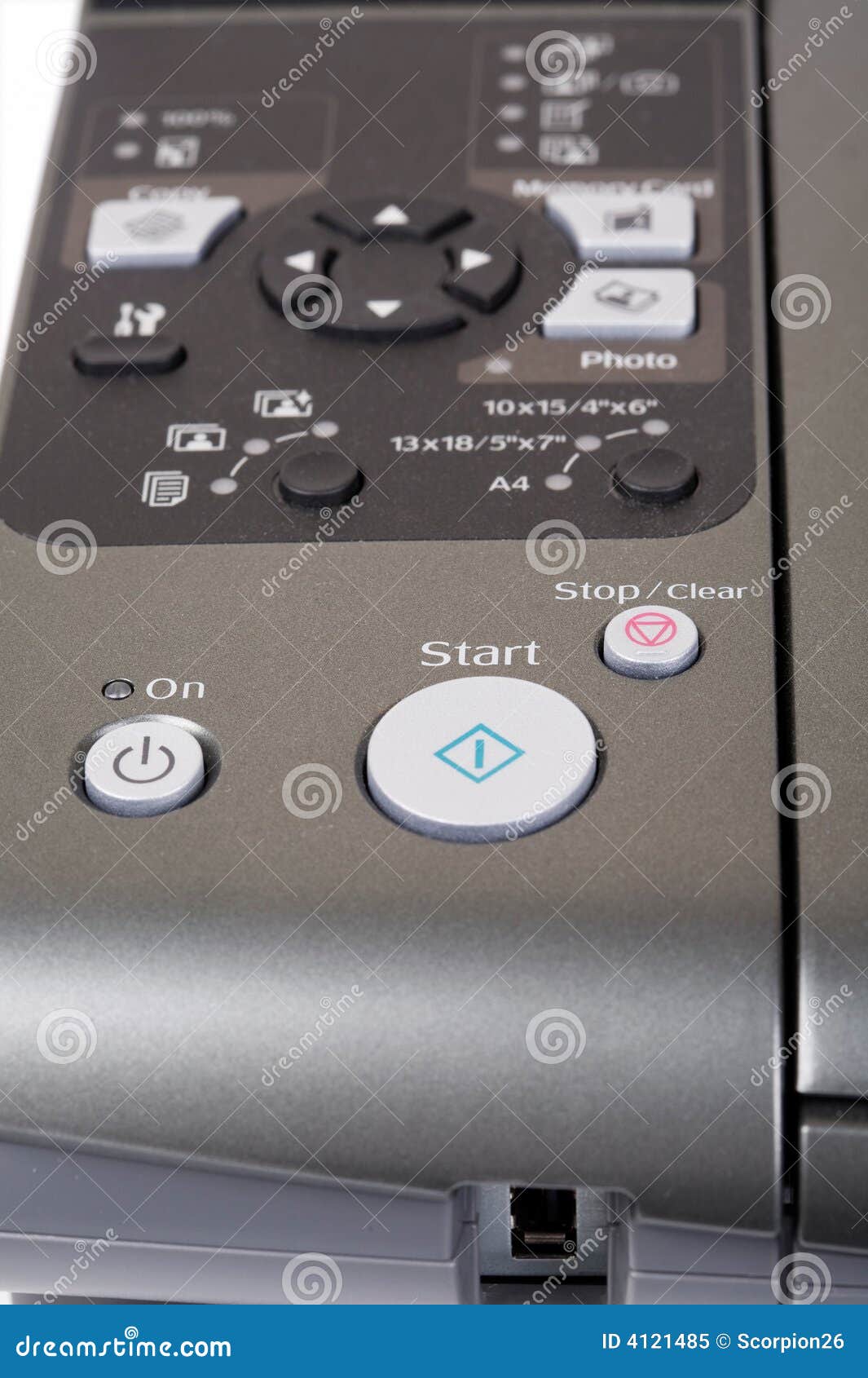 Printer Start Button stock image. Image of modern, computer - 4121485