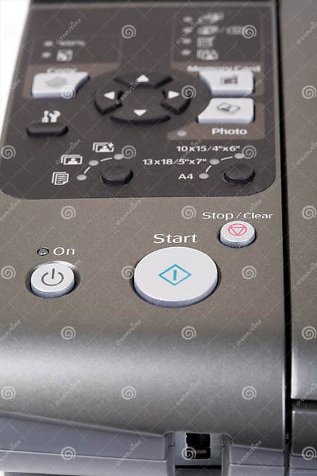 Printer Start Button stock image. Image of modern, computer - 4121485