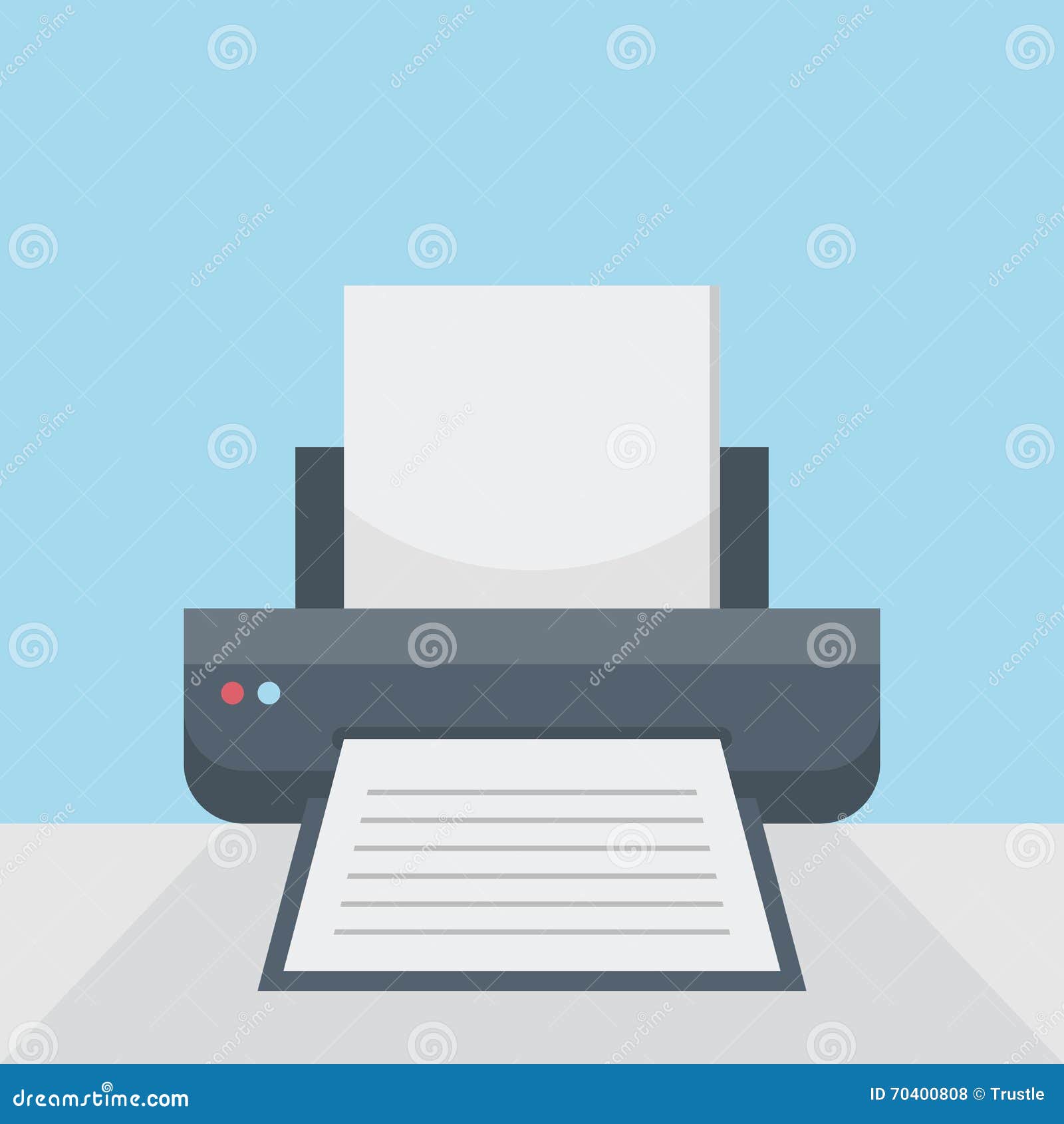 Printer on table stock vector. Illustration of abstract - 70400808