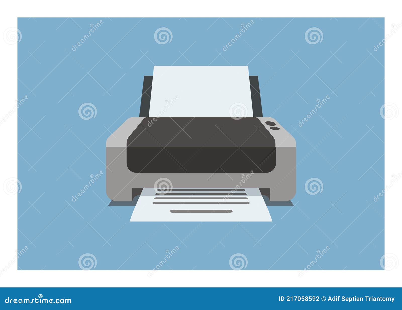 Printer Unit. Simple Flat Illustration. Stock Vector - Illustration of ...
