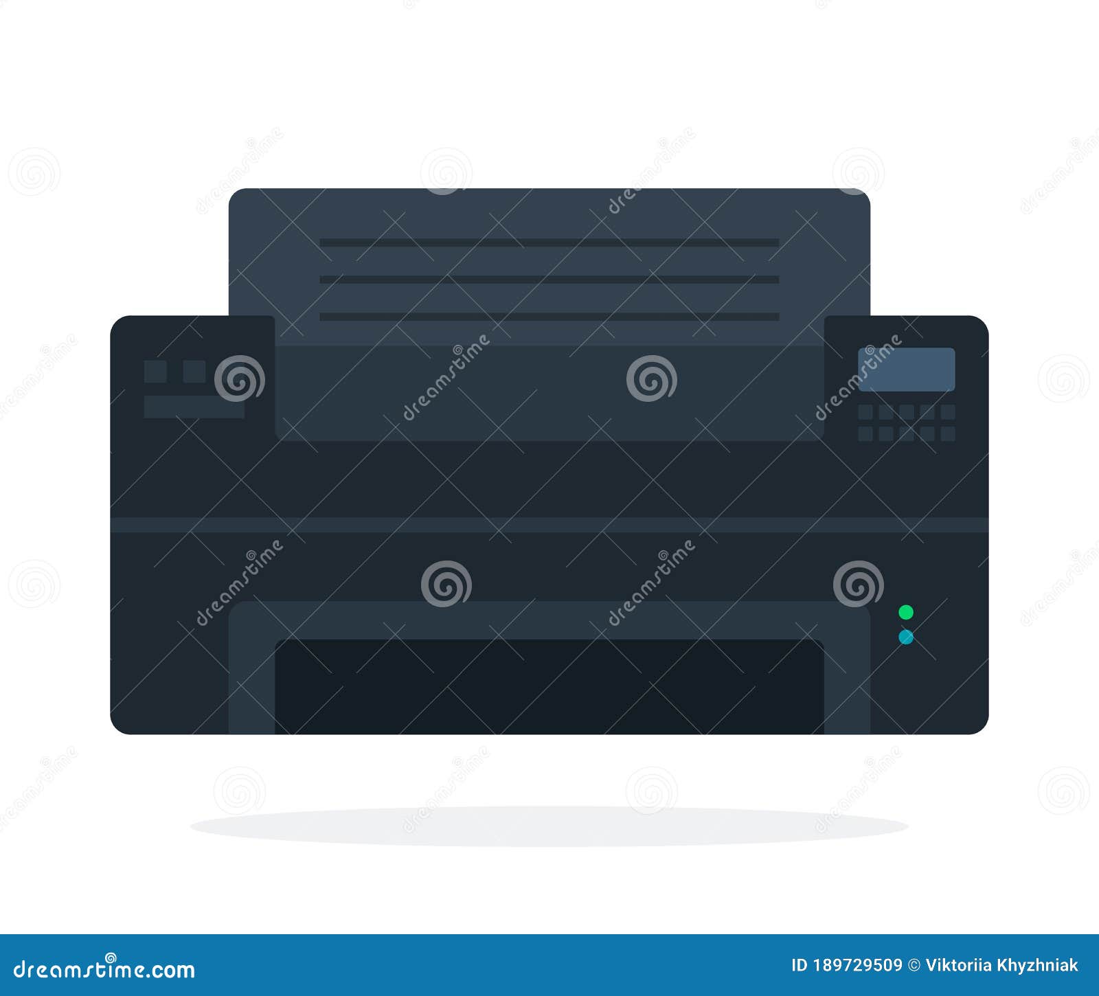 Printer Vector Flat Isolated Stock Vector - Illustration of digital ...