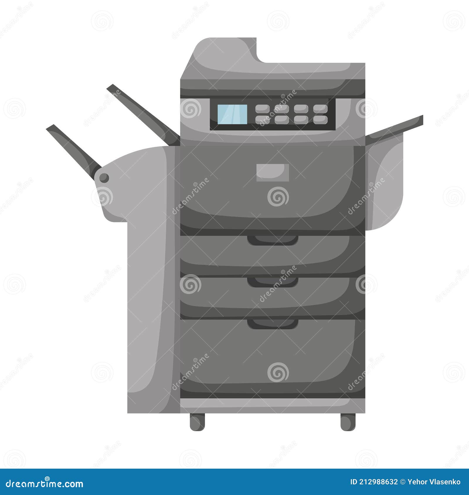 Printer Vector Icon.Cartoon Vector Icon Isolated on White Background ...