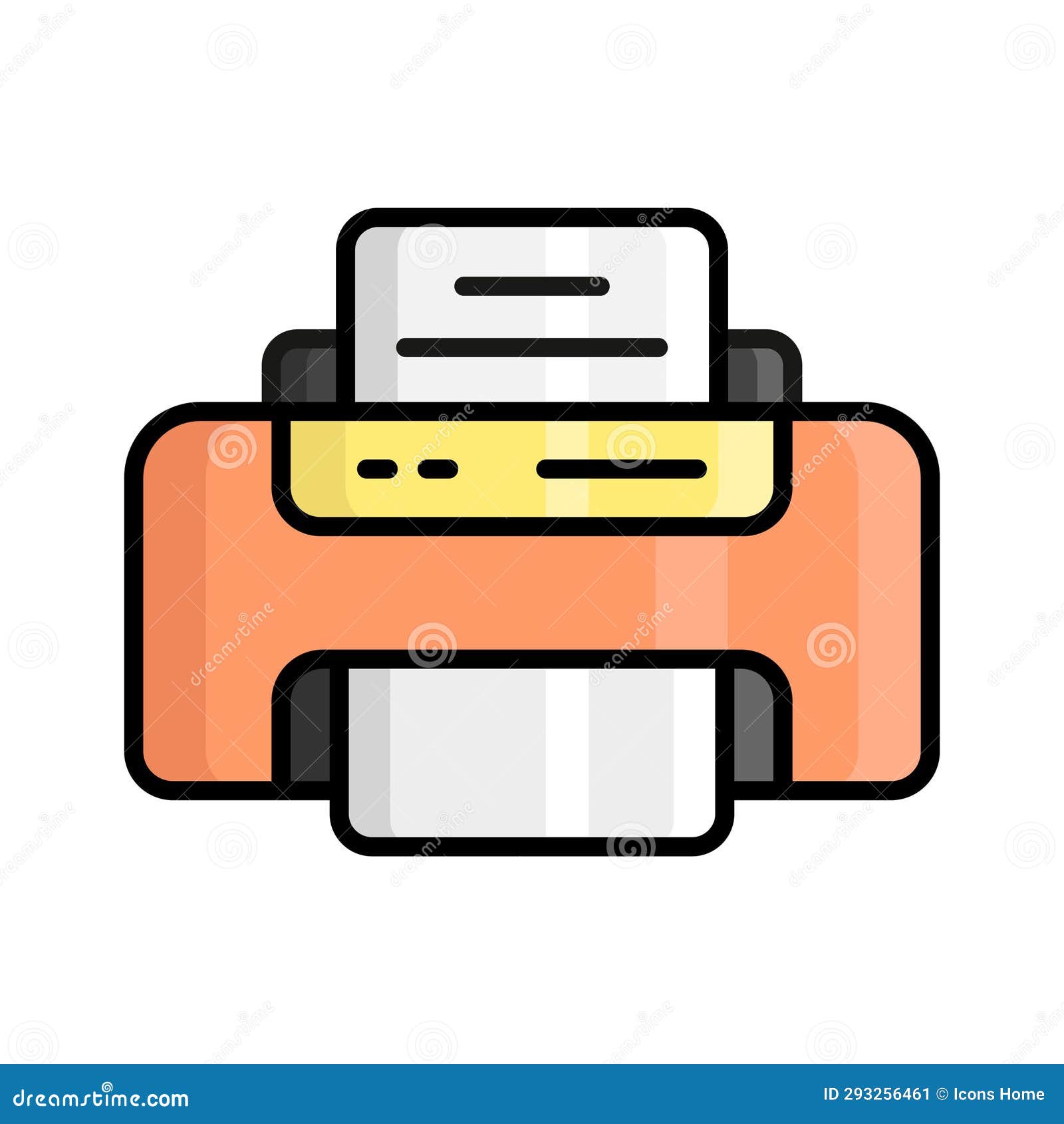 Printer Vector Icon Isolated on White Background Stock Illustration ...