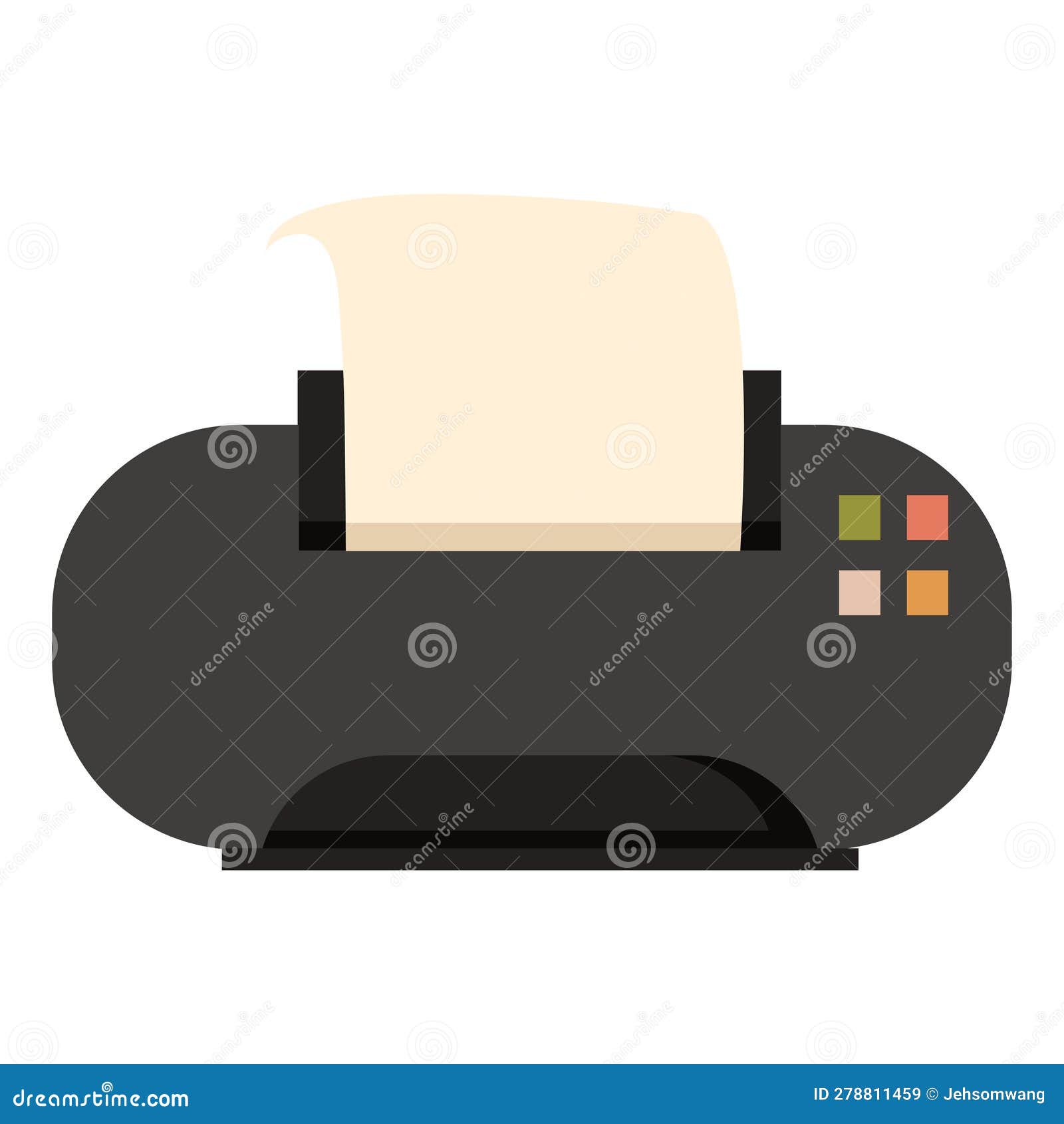 Printer vector icon stock vector. Illustration of printer - 278811459