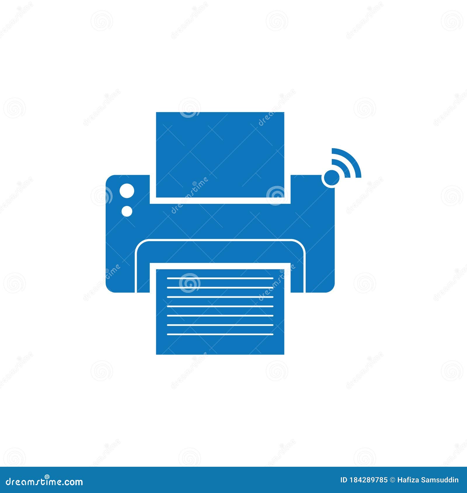 Printer. Vector Illustration Decorative Background Design Stock Vector ...