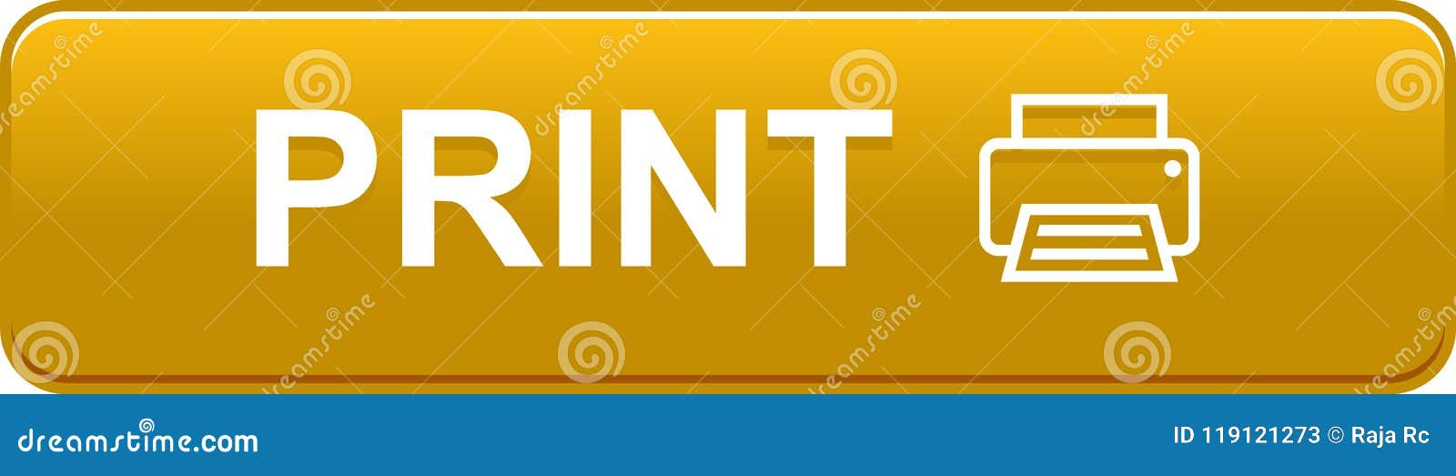 Printer web button stock vector. Illustration of button - 119121273