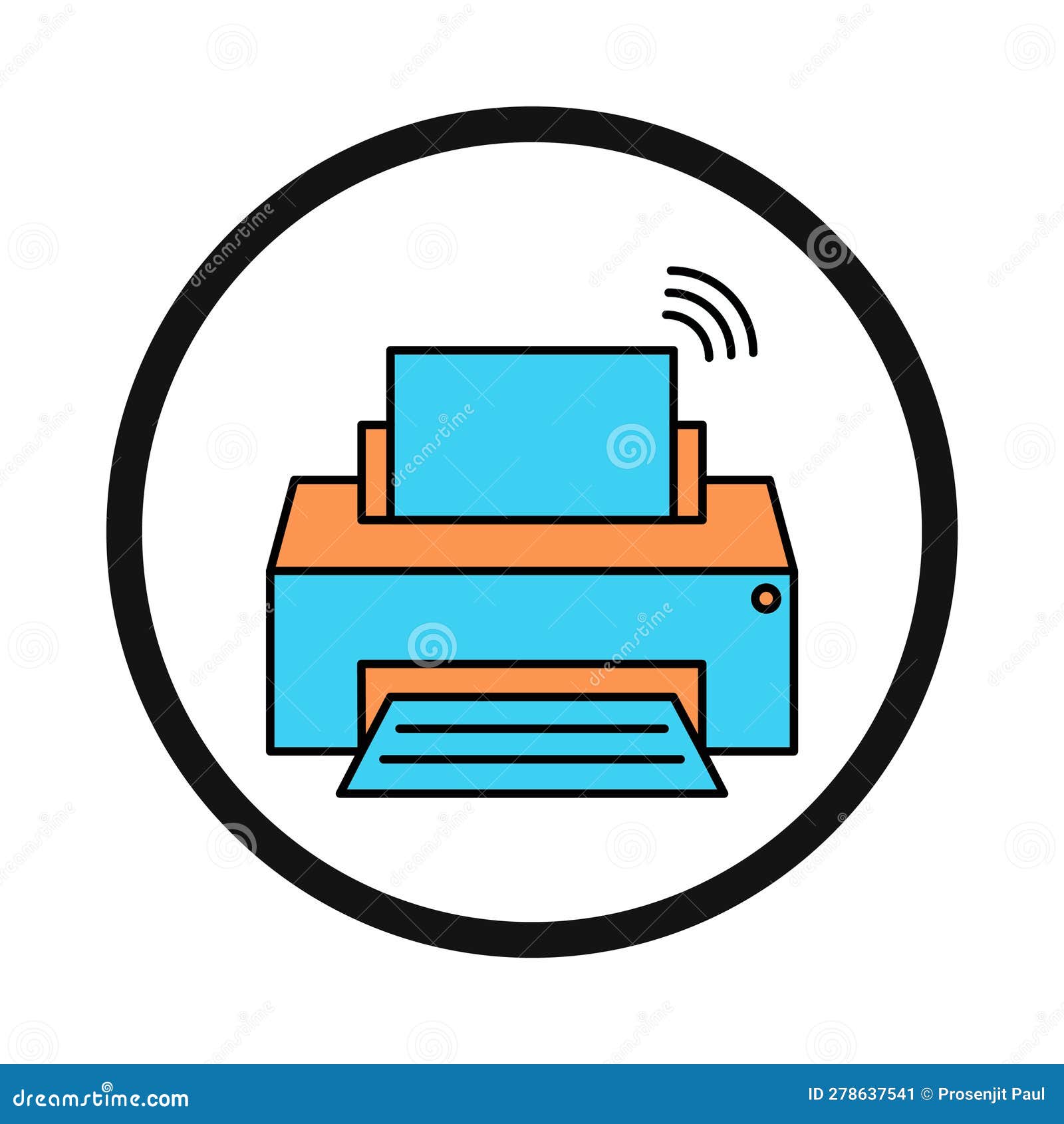 Printer, Wifi, Fax, Electronic Device, Digital Printer Icon Stock ...