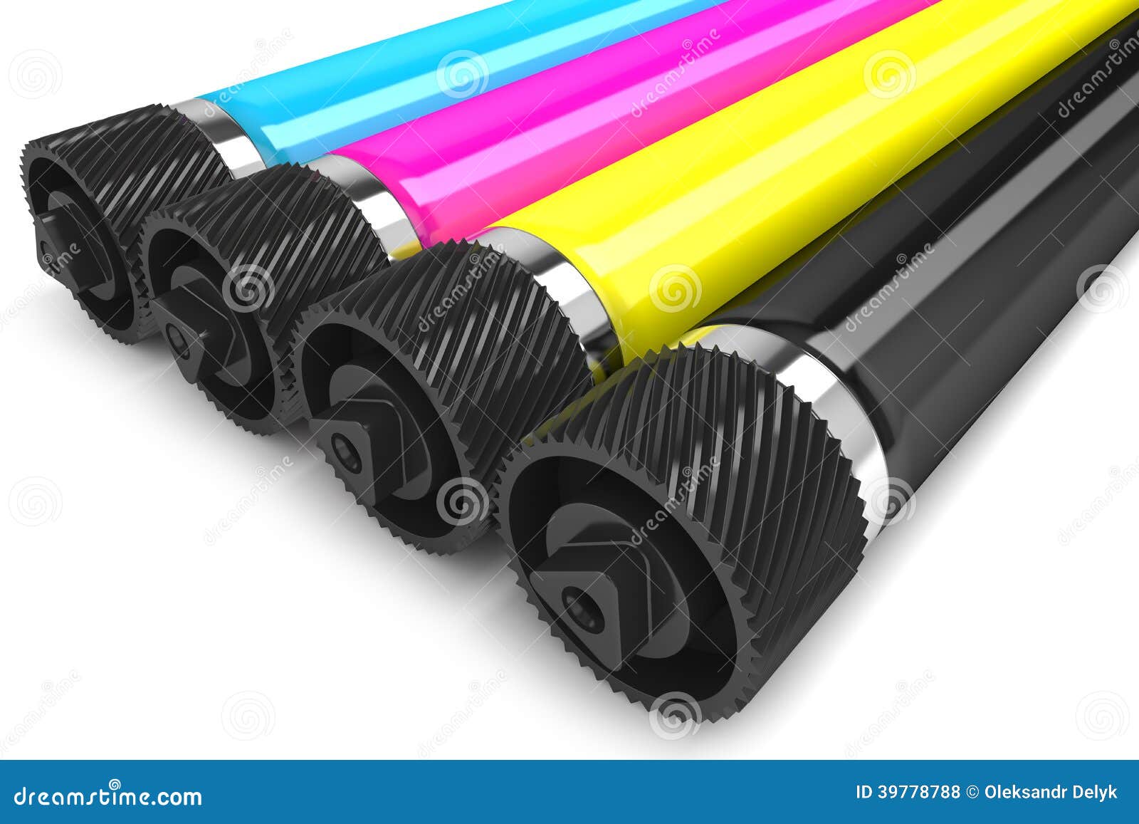 Printercmyk rollen stock illustratie. Illustration of schilderij - 39778788