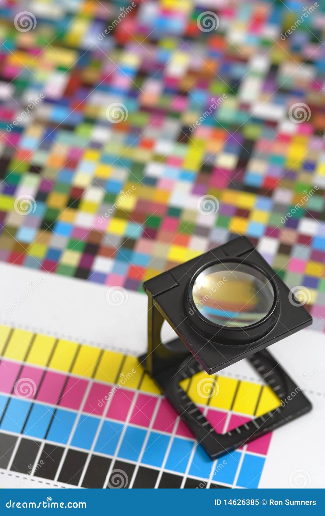 Printers magnifying glass stock image. Image of graphic - 14626385