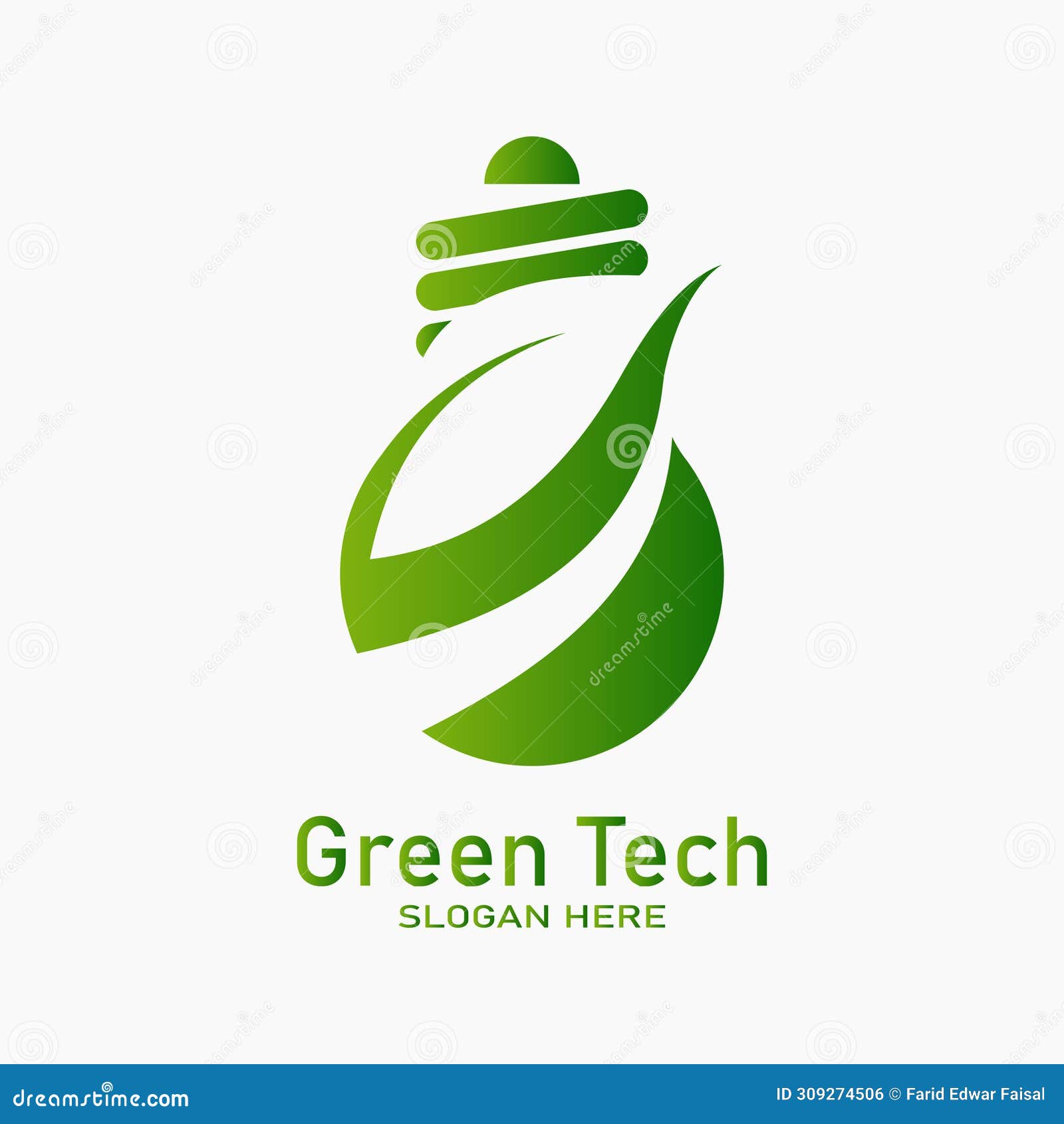 PrintGreen Tech Logo stock illustration. Illustration of link - 309274506