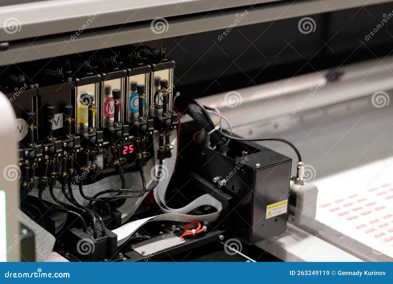 Printheads and Ink Supply System Stock Image - Image of advertising ...