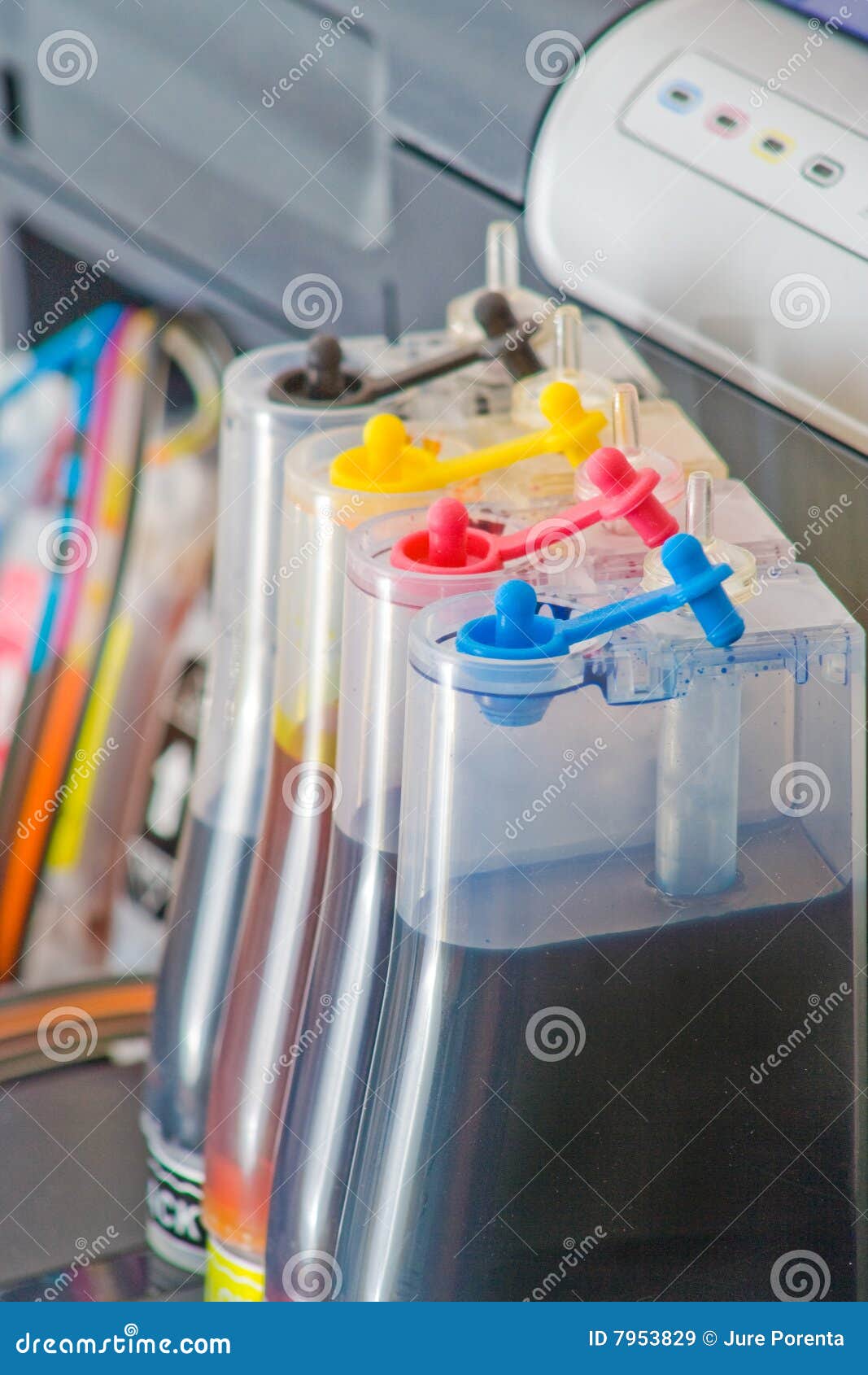 Printing stock image. Image of ciss, inkjet, container - 7953829