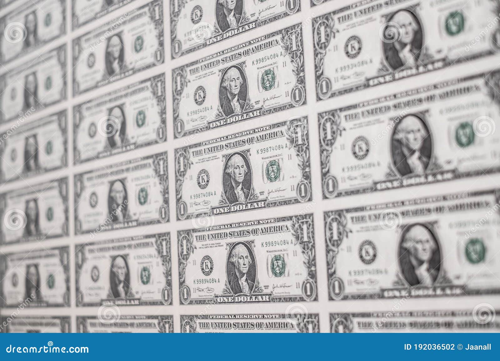 Printing American dollars stock photo. Image of help - 192036502