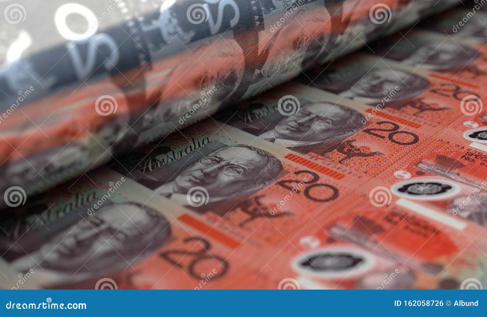 Printing Australian Dollar Notes Stock Photo - Image of dollar ...
