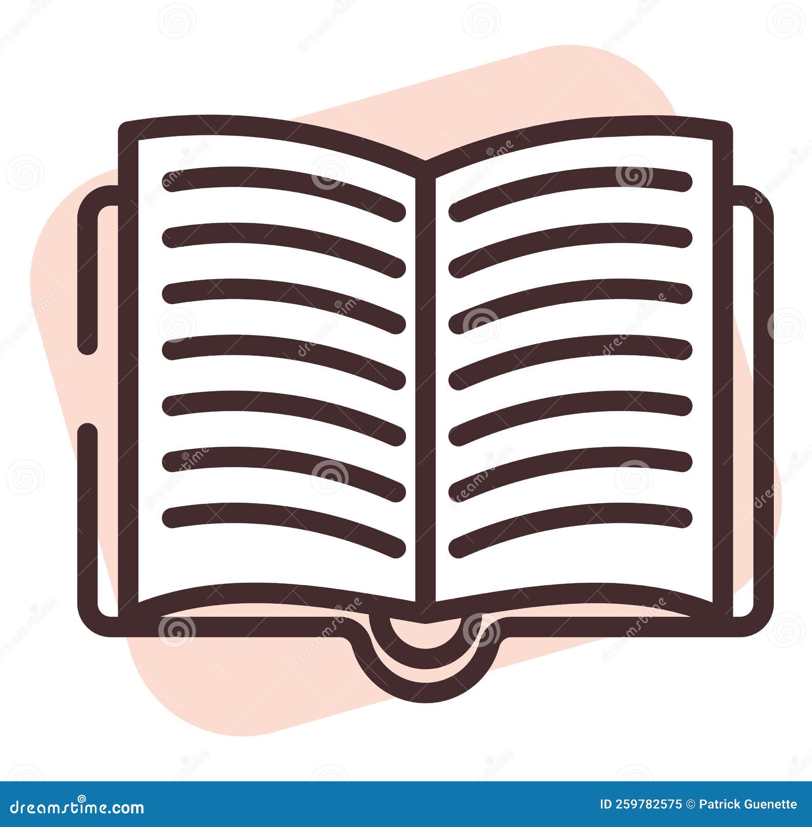 Printing book, icon stock vector. Illustration of spring - 259782575