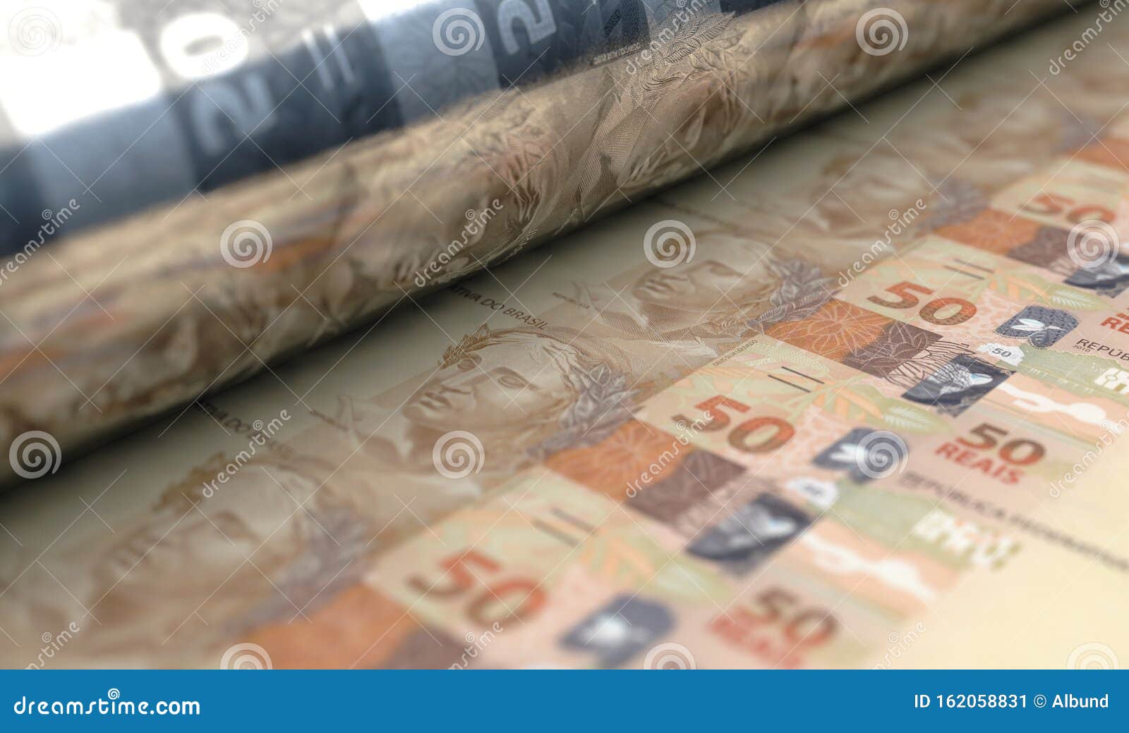 Printing Brazilian Real Notes Stock Image - Image of bill, business ...