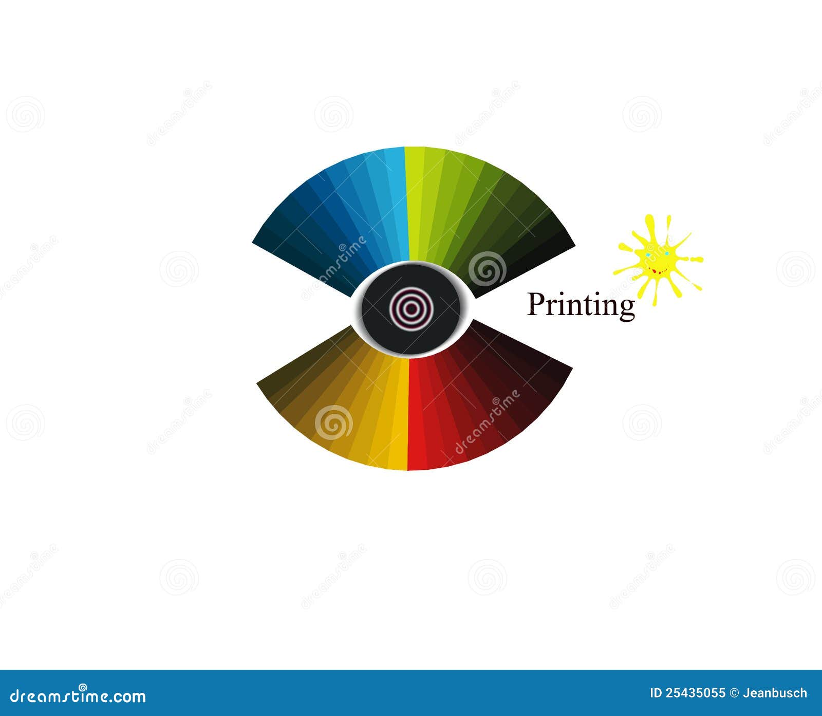 Printing colors stock illustration. Illustration of guide - 25435055