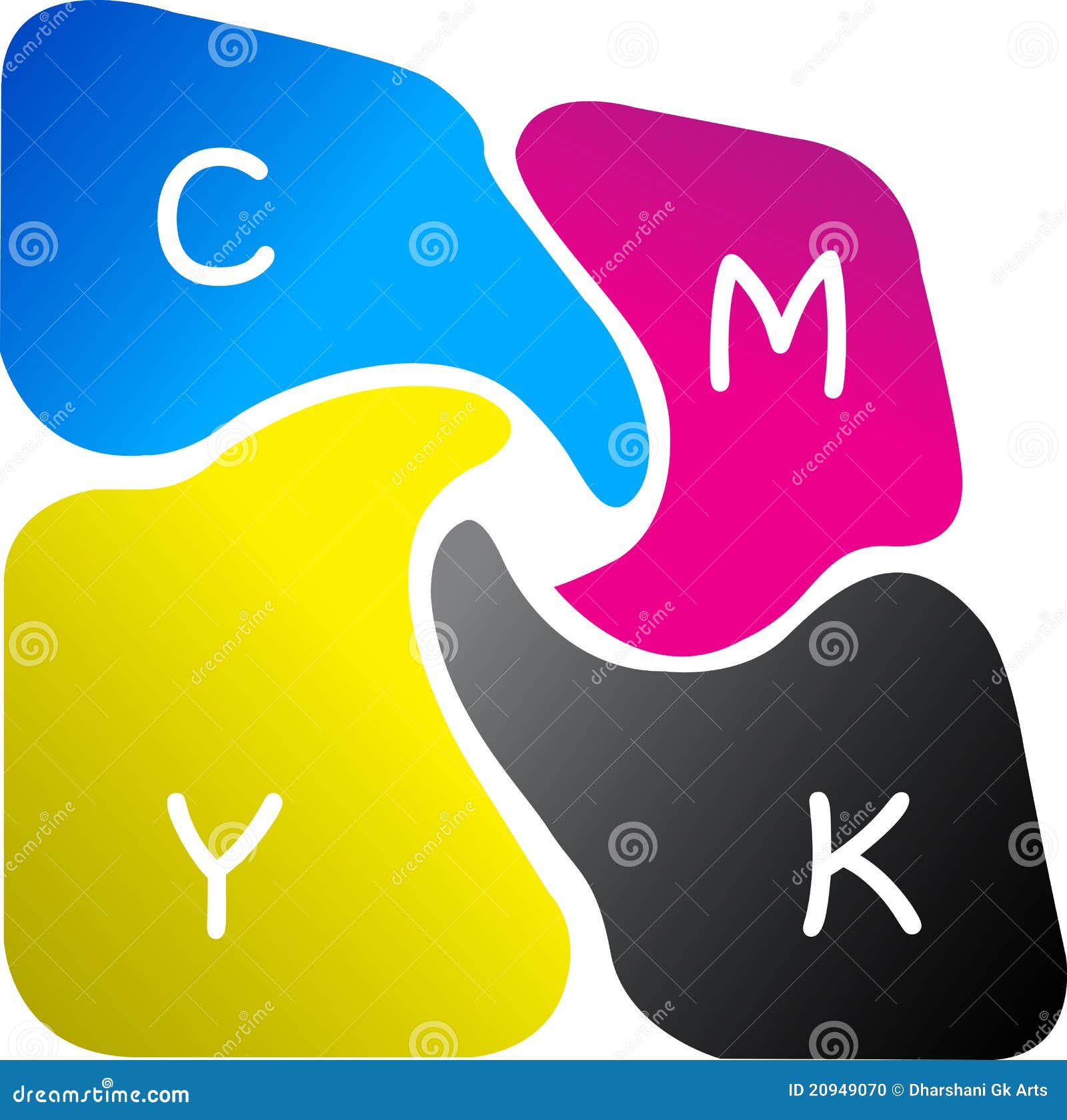 Printing colour logo stock vector. Illustration of abstract - 20949070