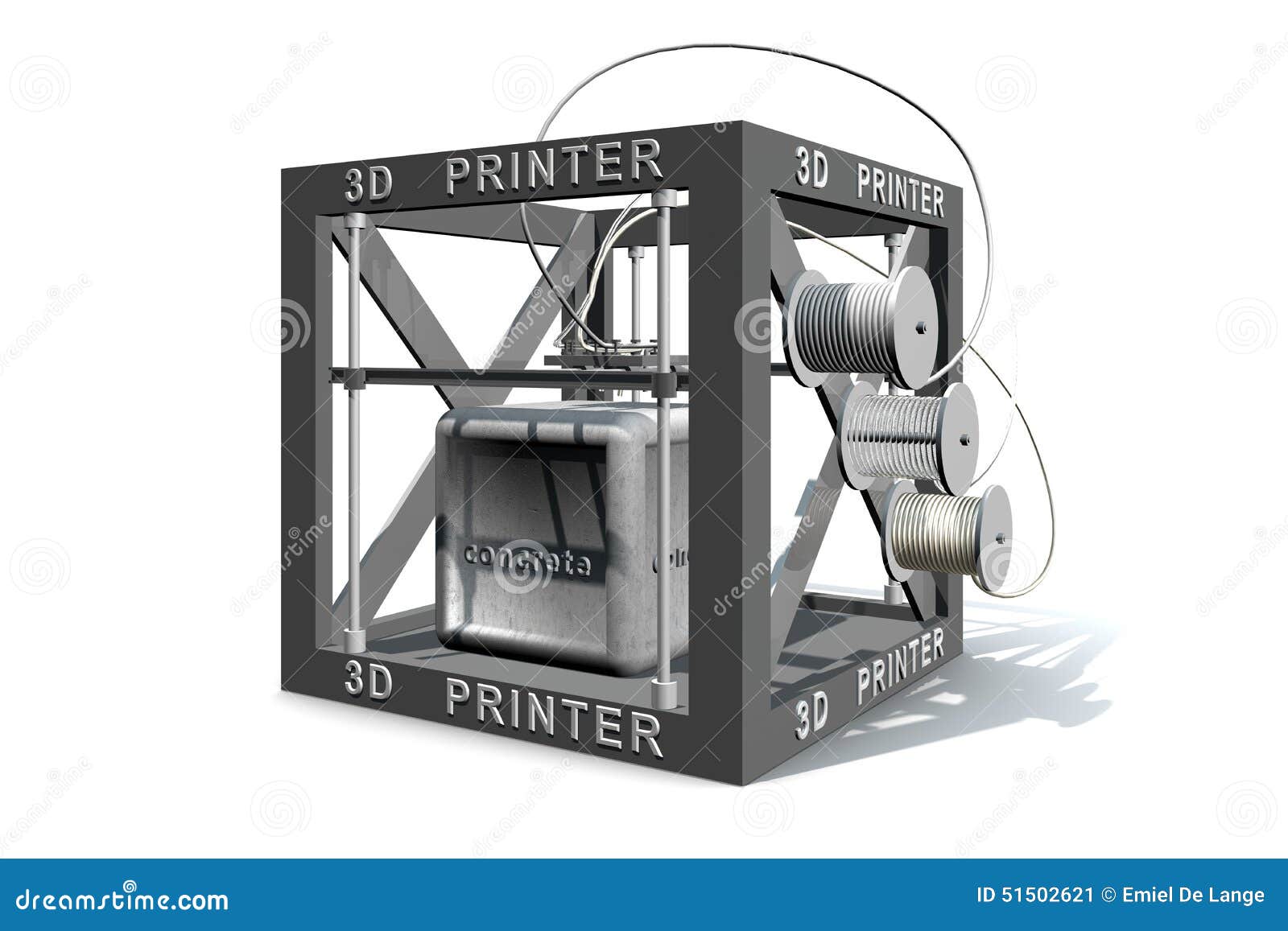 Printing concrete stock illustration. Illustration of creativity - 51502621