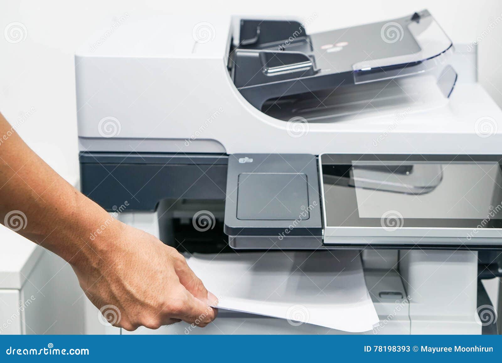 Printing and Copying a Document in the Office Stock Image - Image of ...