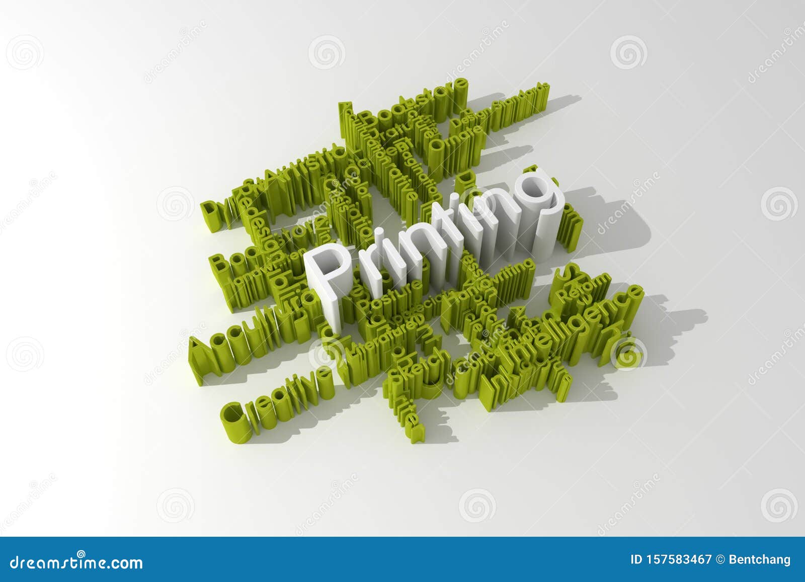 Printing Words Collage Vector Illustration | CartoonDealer.com #50785592