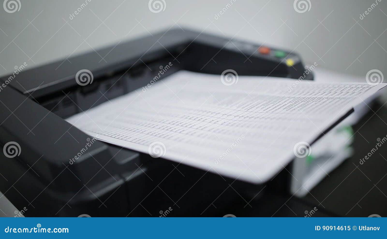 Printing a Document on the Printer Stock Video - Video of format ...