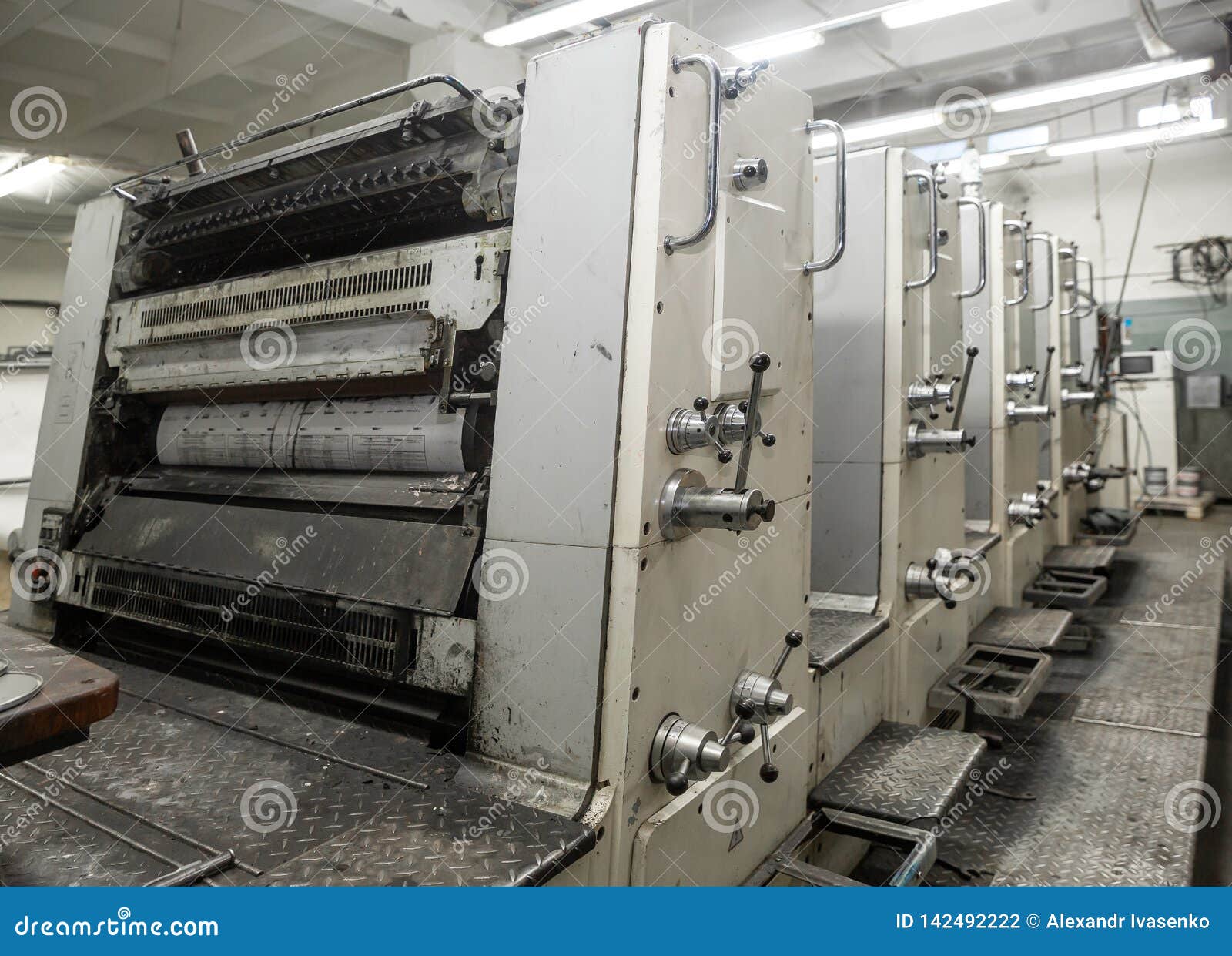 Printing Equipment, Offset Machine in the Production Room Stock Photo ...