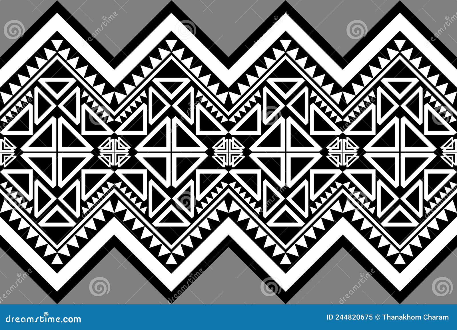 Black and White Zig Zag Woven Stock Vector - Illustration of geometric ...