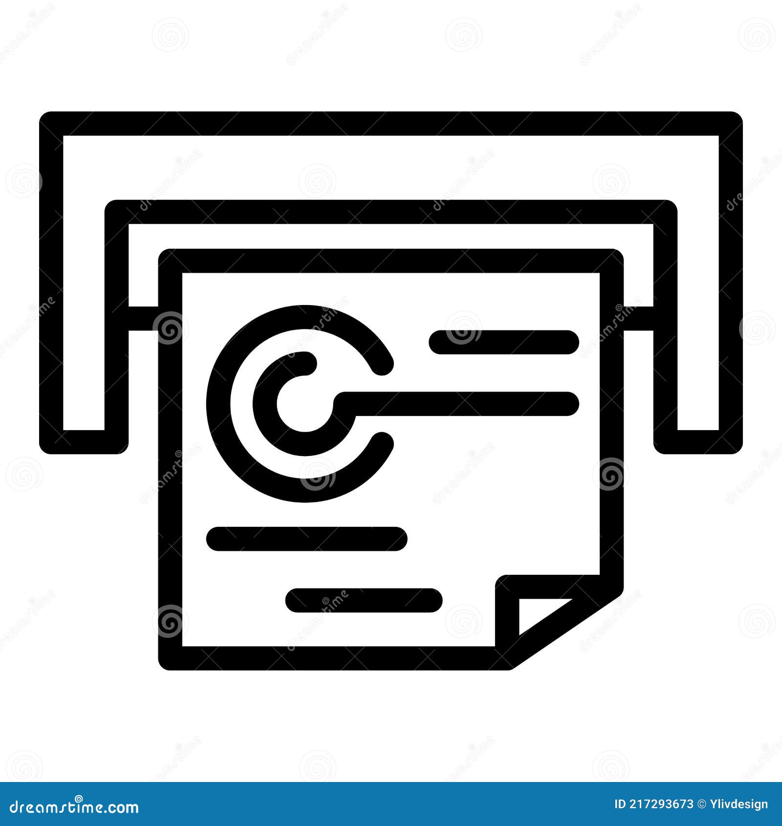 Printing File Icon, Outline Style Stock Vector - Illustration of form ...