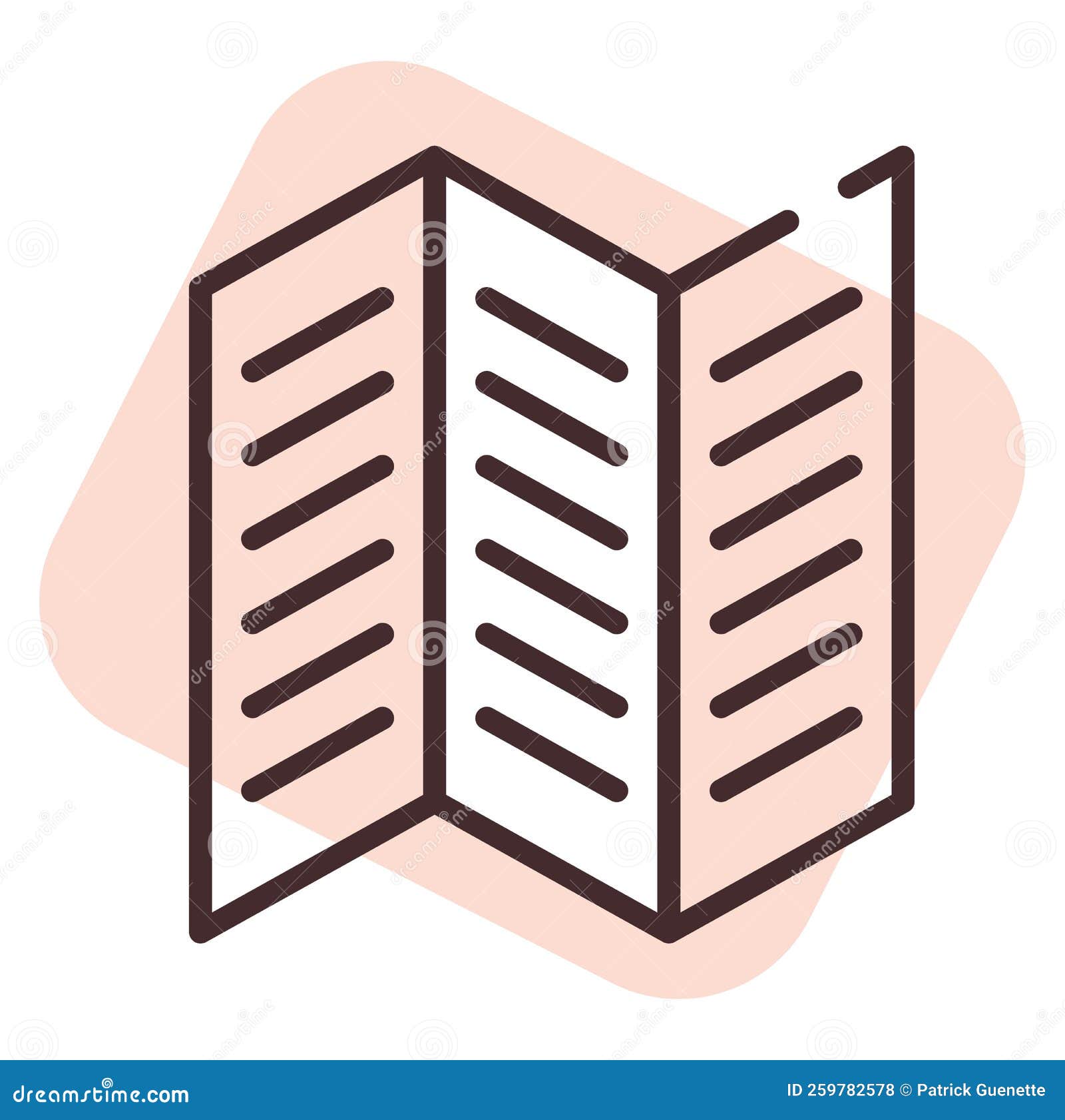 Printing flyer, icon stock vector. Illustration of vector - 259782578