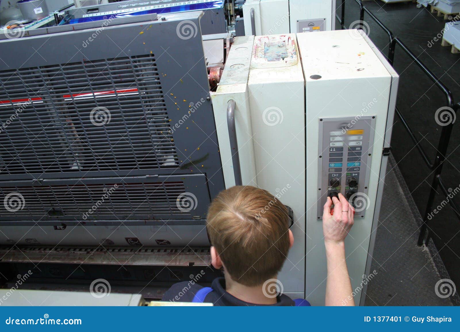 Printing house stock image. Image of magenta, engineering - 1377401