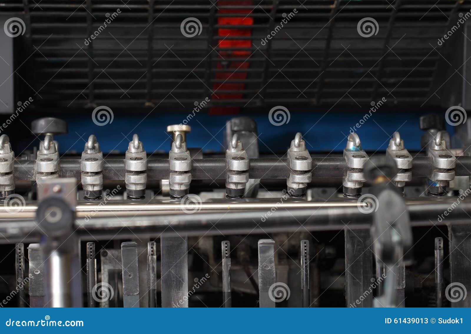 In Printing House. Construction of Printing Press Stock Image - Image ...