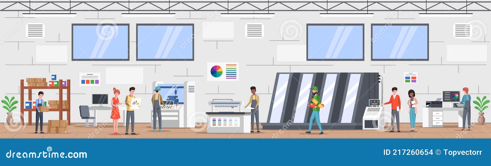 Printing House Polygraphy Industry Composition. Print and Polygraphy ...